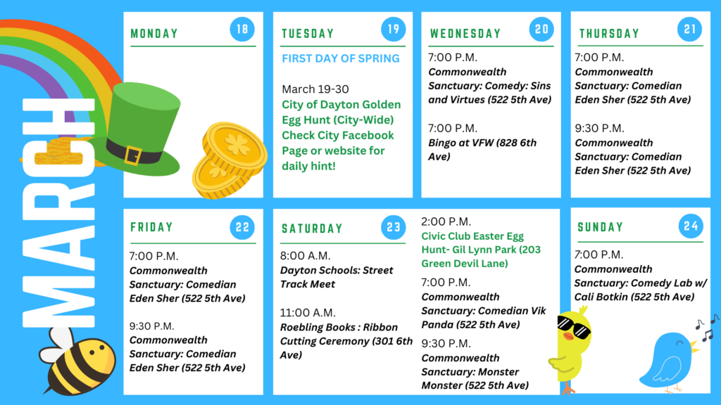 March 18-24 Event Calendar - City of Dayton, Kentucky